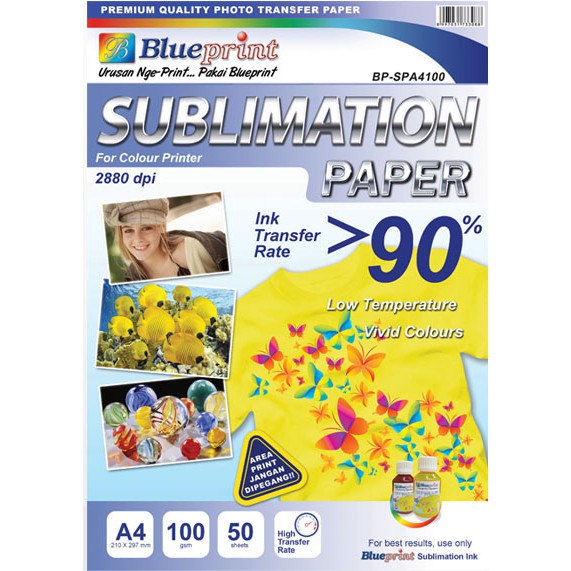 Jual Kertas Sublim / Sublimation Paper BLUEPRINT A4 | Shopee Indonesia