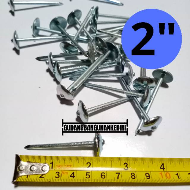 Jual Paku payung 2 inch - 4 inch / paku asbes /paku seng 5 cm - 10 cm ...