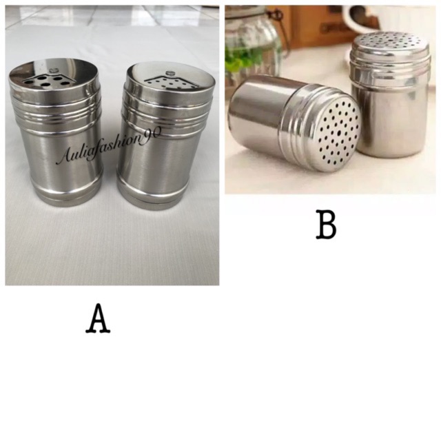 Jual Tempat Lada Bumbu Dapur Stainless / Tempat Gula Garam / Tempat ...