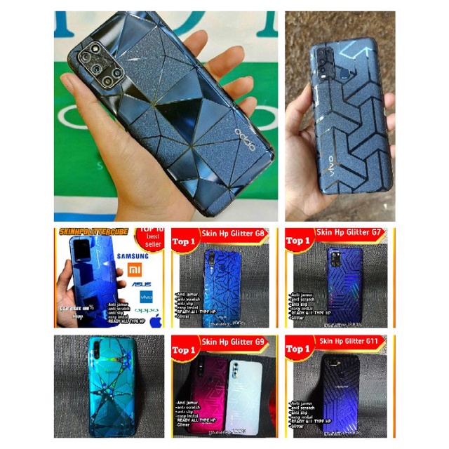Jual garskin hp + garskin camera Glitter anti jamur all type all merek ...