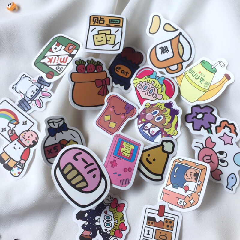 Jual (PCS) STICKER LUCU AESTHETIC KARTUN BERUANG JURNAL SCRAPBOOK ...