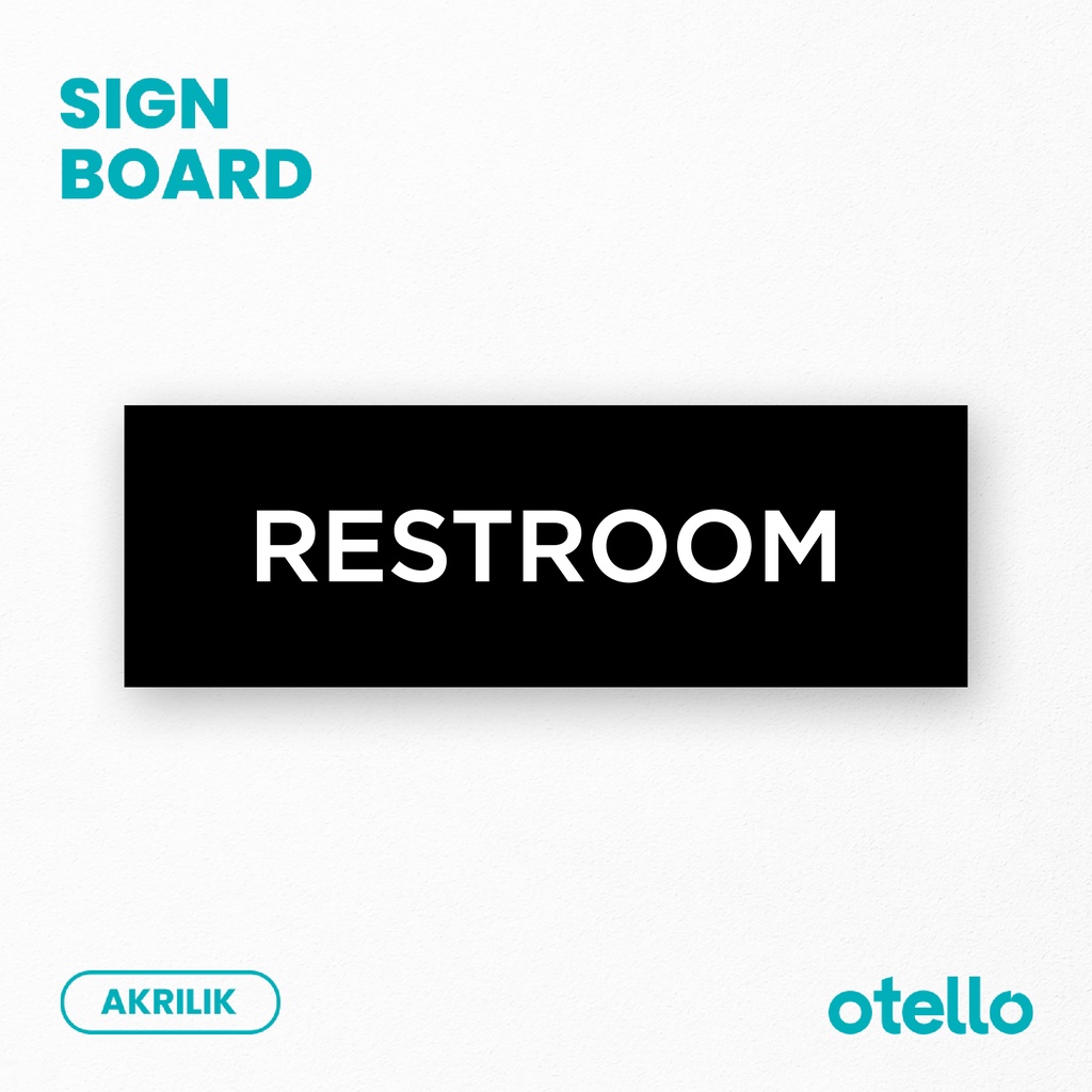 Jual Restroom Sign Board Label Tempel Akrilik Print Papan Tulis Nama ...