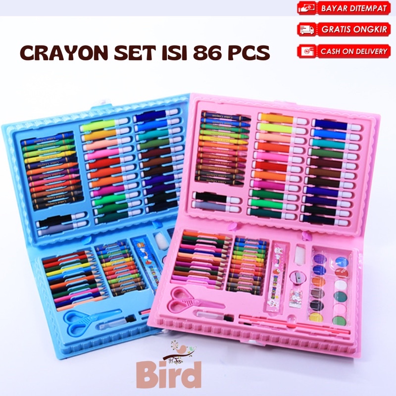 Jual Crayon Set 86 - Crayon set 150 Pcs Art Set Peralatan Gambar Lukis ...