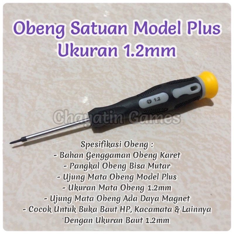 Jual Obeng Ponsel HP Satuan Model Plus Ukuran 1.2mm Untuk Android & IOS ...