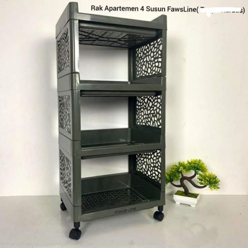 Jual Rak yoyo/Rak serbaguna/Rak apartemen 4 susun pake roda | Shopee ...