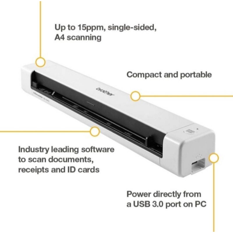 Jual BROTHER Scanner DS640 Portabel Compact Mobile Scanner Brother DS ...