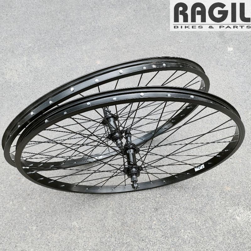 Jual WHEELSET VELG 26 UNITED RIM RIMS 26" INCH DEPAN DAN BELAKANG HITAM ...