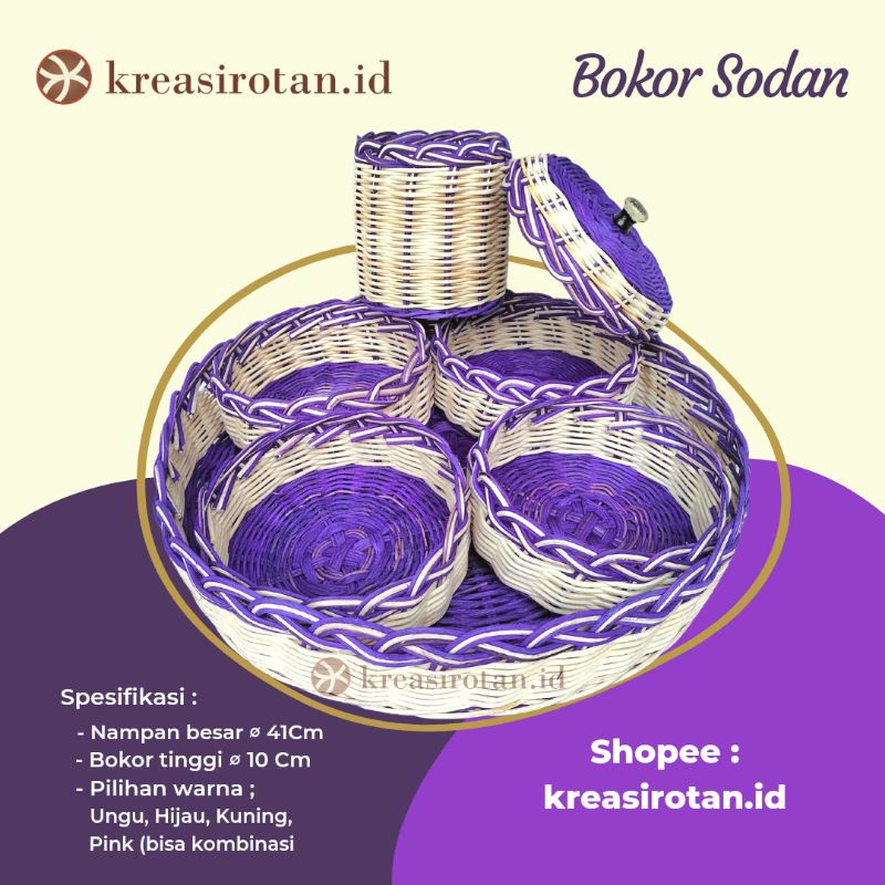 Jual Bokor Bali, Sodan Rotan Ukuran Diameter 41 Cm | Shopee Indonesia