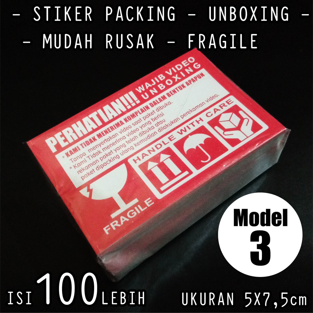 Jual STIKER LABEL PENGIRIMAN - STIKER FRAGILE - STIKER PACKING UKURAN 7 ...