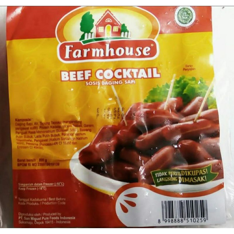Jual sosis farmhouse beef cocktail sosis keju sapi lada hitam sosis ...