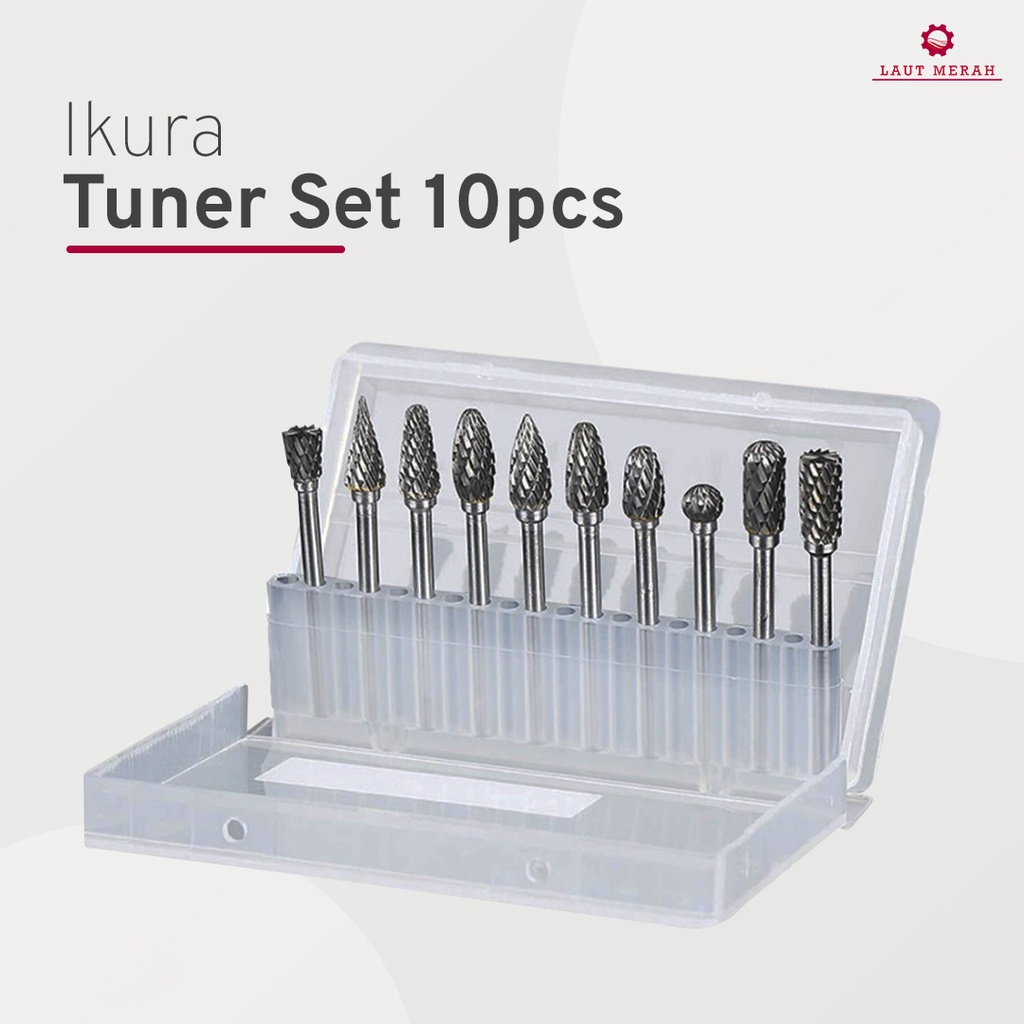 Jual IKURA RFS202 Mata Tuner Set 10 Pcs PENDEK Cuner Rotary Korek Motor ...