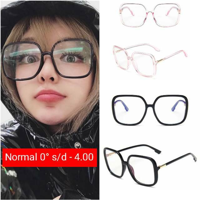 Jual Kacamata Minus WANITA Kacamata FASHION Oversized Square Minus ...