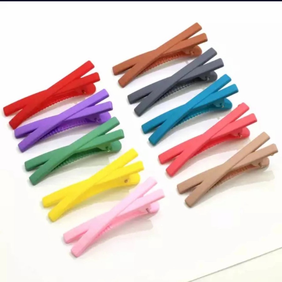 Jual jepit rambut anak kecil jepit duckbill jepit rambut silang ...