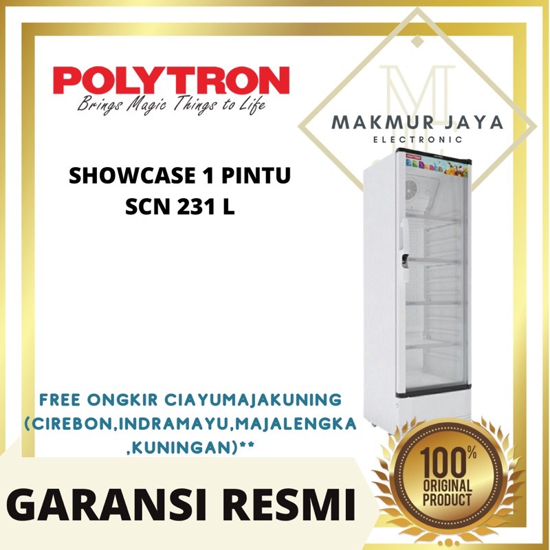 Jual SHOWCASE POLYTRON LEMARI ES KACA SCN 231 L KHUSUS CIREBON | Shopee ...