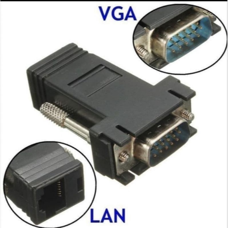 Jual VGA Extender Male to LAN CAT5 CAT6 RJ45 1pc | Shopee Indonesia