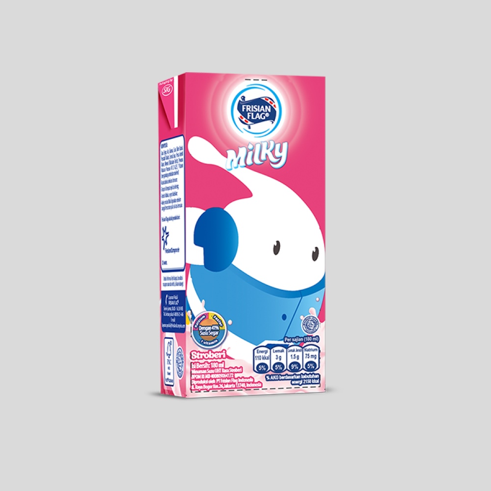 Jual Frisian Flag Susu UHT Zuzhu Cokelat 180 ml + Frisian Flag Milky UHT Strawberry 180ml ...