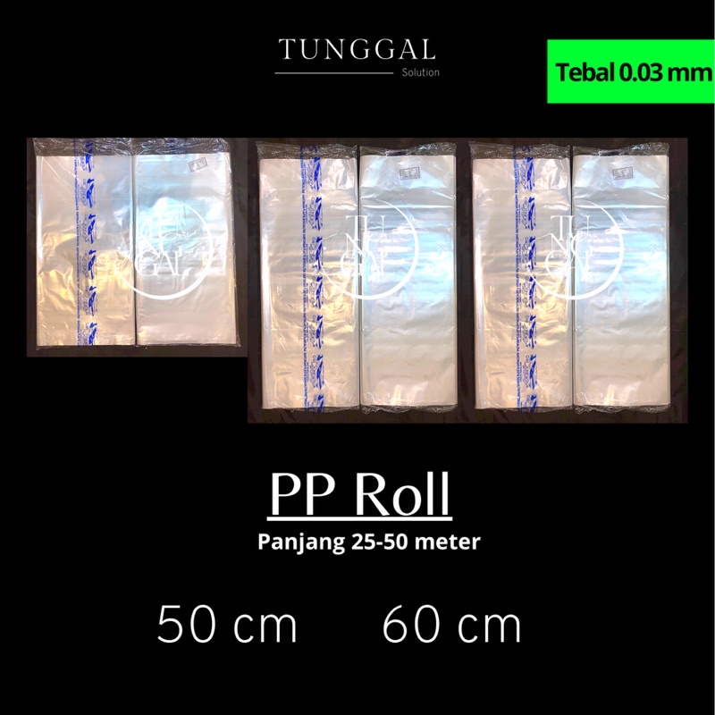 Jual Plastik PP Roll Cap Jet - panjang 25-50 meter, tebal 0.03 mm ...