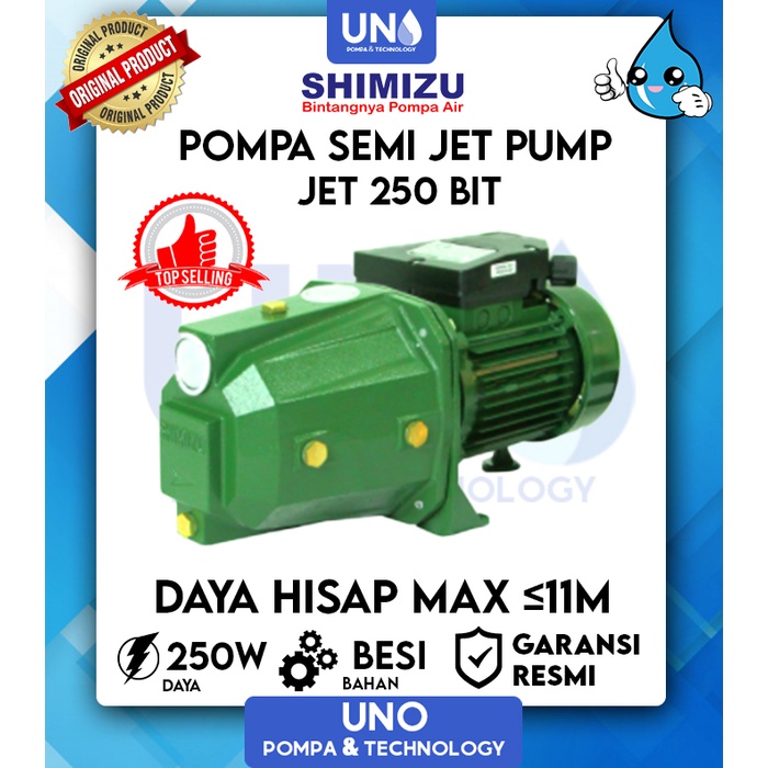 Jual Shimizu Pompa Air Semi Jet Pump JET-250 BIT / JET250BIT / JET 250 BIT | Shopee Indonesia
