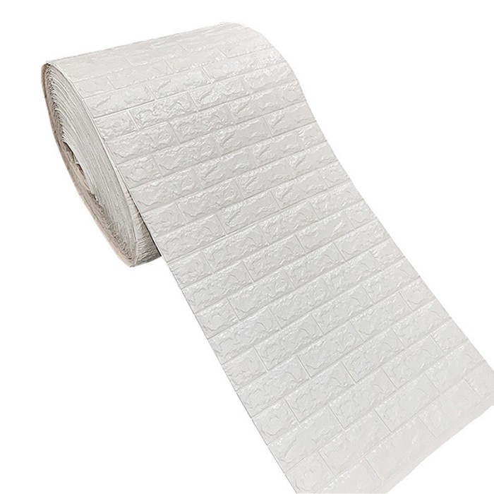 Jual Fr20r21 Wallpaper Dinding 3D Foam Roll/Meteran - Bata Putih ...