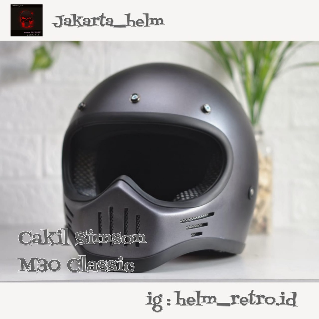 Jual HELM CUSTOM CAKIL SIMPSON M30 CLASSIC ( Jakarta_Helm ) | Shopee ...