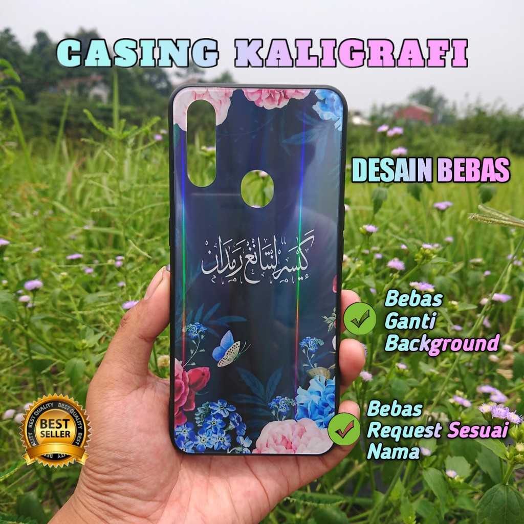 Jual Case HP Custom Casing Glass Glossy Bening / Aurora Kaligrafi Nama ...