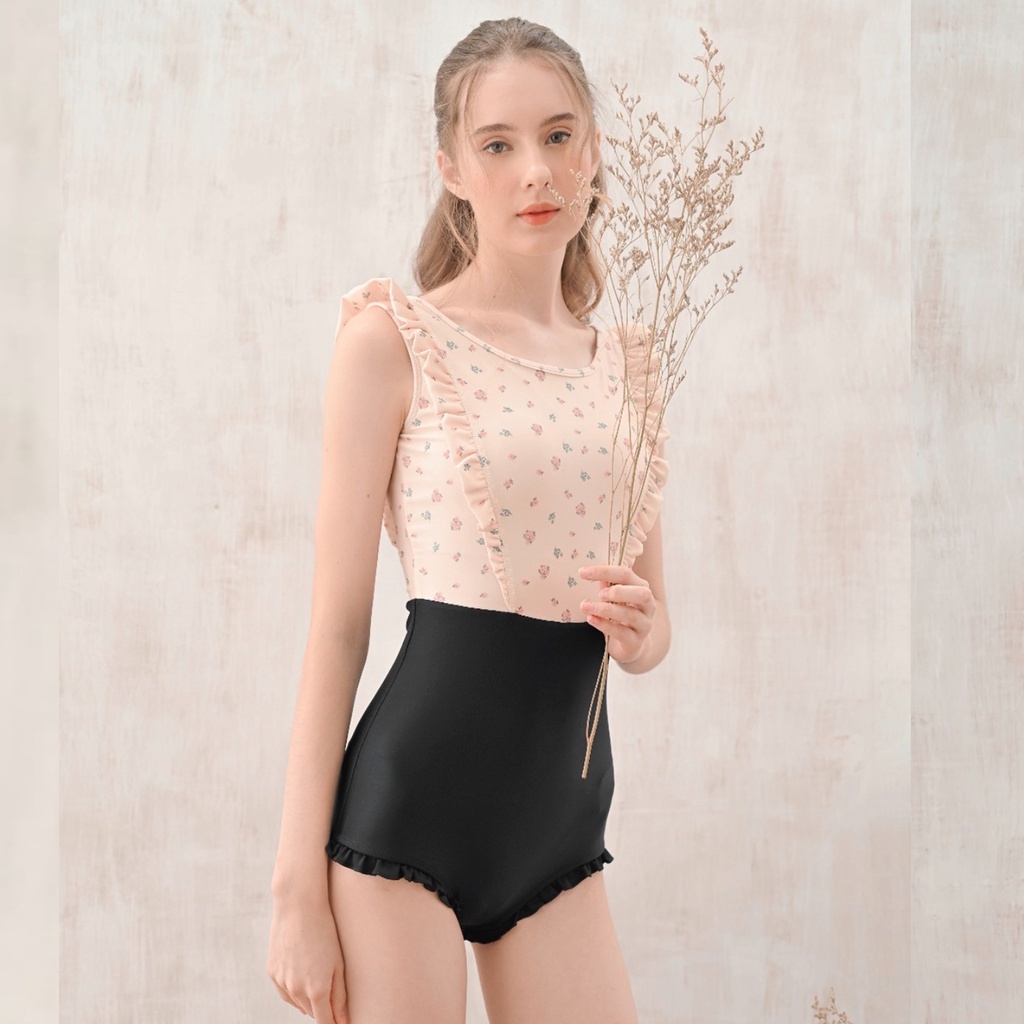 Jual Anne Kelly BETSEY CREAM One Piece Vintage Swimsuit | Shopee Indonesia