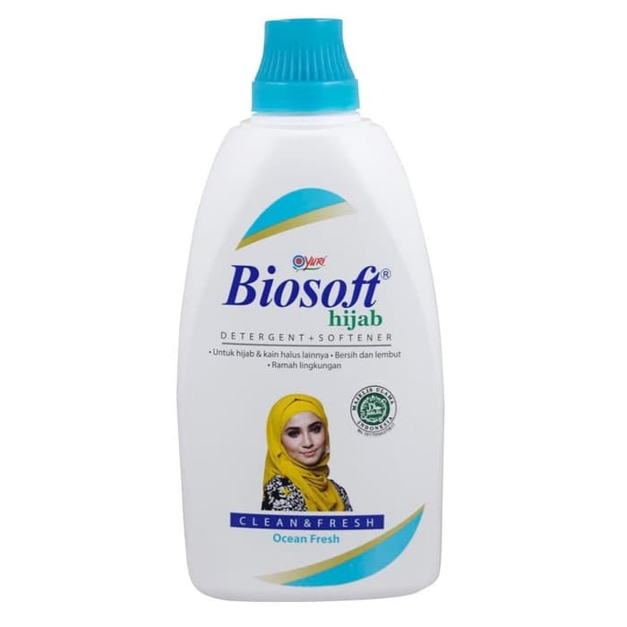 Jual YURI BIOSOFT HIJAB DETERGENT + SOFTENER 900ML | Shopee Indonesia