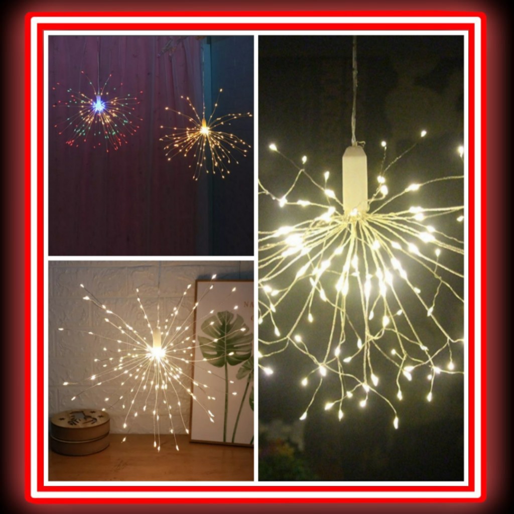 Jual Lampu led Gantung 80 Led { Baterai } Bentuk Kembang Api ( Remote ...