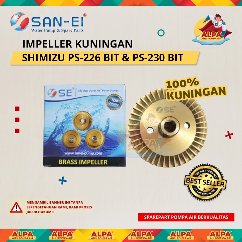 Jual Kipas Impeller Kuningan SHIMIZU PS-226 BIT & PS-230 BIT | Shopee ...