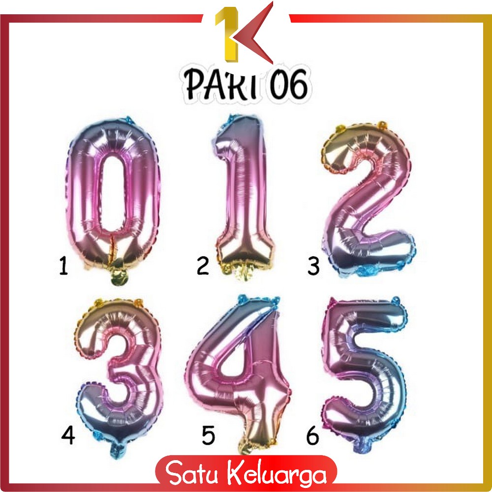 Jual SK-C390 Ballon Foil Abjad Alphabet Polos Gradient A-Z Balon Foil ...