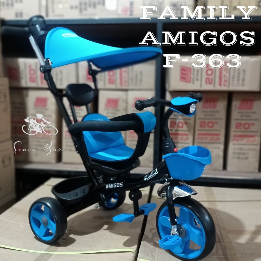 Jual SEPEDA RODA TIGA ANAK STROLLER TRICYCLE FAMILY AMIGOS 363 | Shopee ...