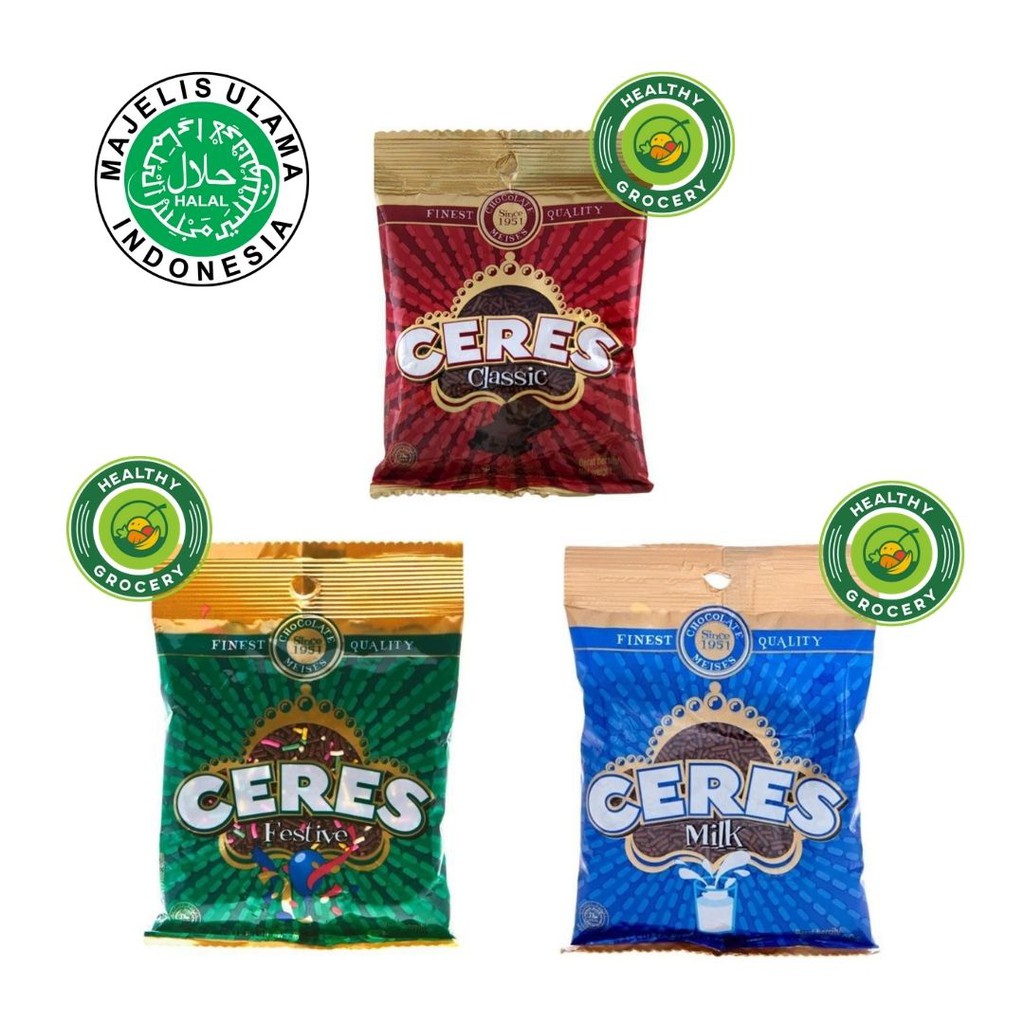 Jual Ceres 80gr Chocolate Meises / Classic / Milk / Festive | Shopee ...