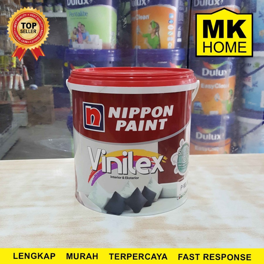 Jual Nippon Vinilex (With Silver-Ion)/Cat Tembok 5kg-Base Pastel putih ...