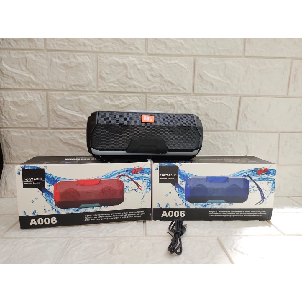 Jual SPEAKER WIRELESS BLUETOOTH A006 PORTABLE BASS | Shopee Indonesia