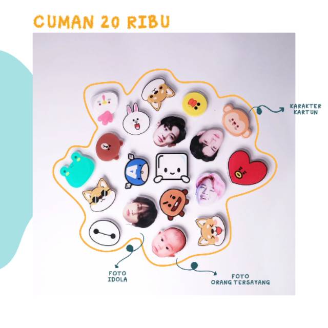 Jual Popsocket Custom BTS / Popsocket Akrilik Acrilyc / Griptok Custom ...