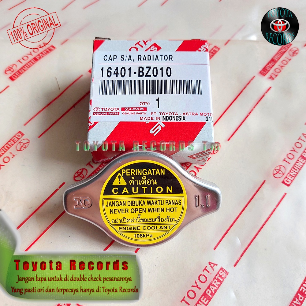 Jual Tutup Cap Radiator Avanza Xenia Rush Terios Innova Original Genuine Toyota 16401-BZ010 ...