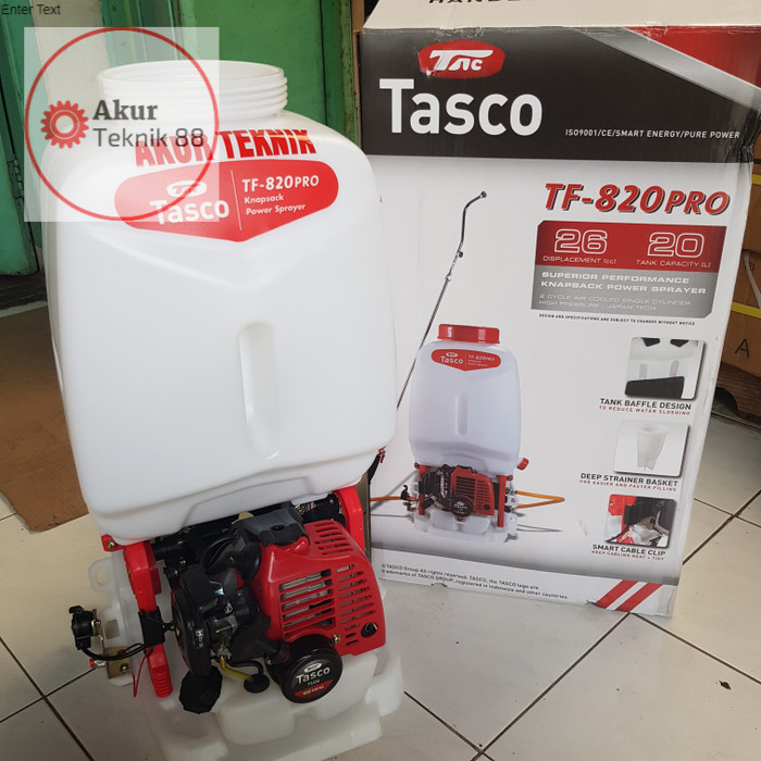 Jual mesin semprot hama 2tak TASCO TF 820 PRO TASCO ORIGINAL 20 liter knapsack power sprayer ...
