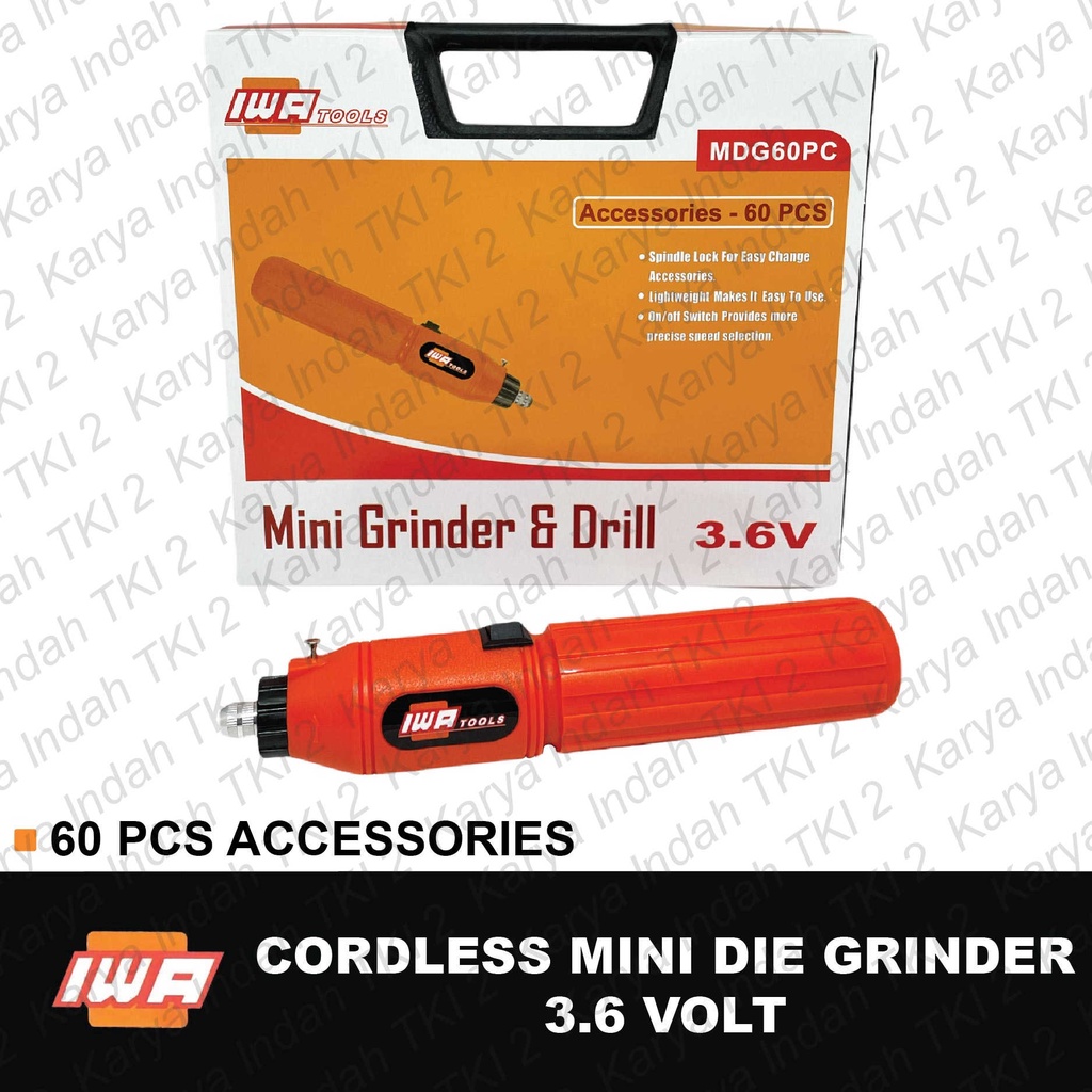 Jual CORDLESS Mini Die Grinder Drill IWA 3.6V Gerinda Mini Bor Mini ...