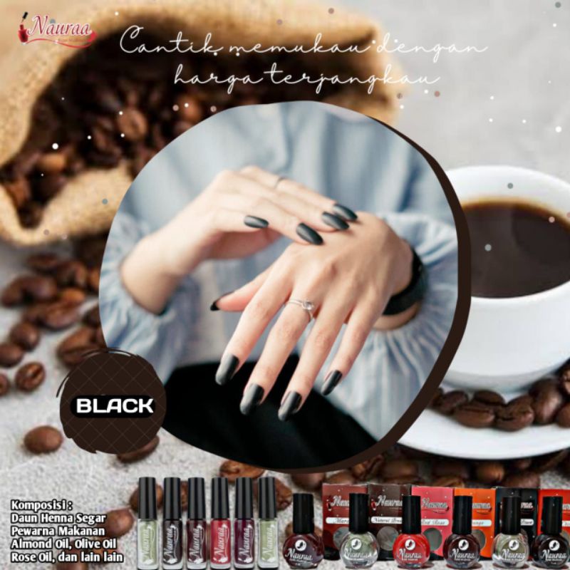 Jual HENA NAURA MUSLIMAH KUTEK HALAL PACAR KUKU SERAP WUDHU | Shopee ...