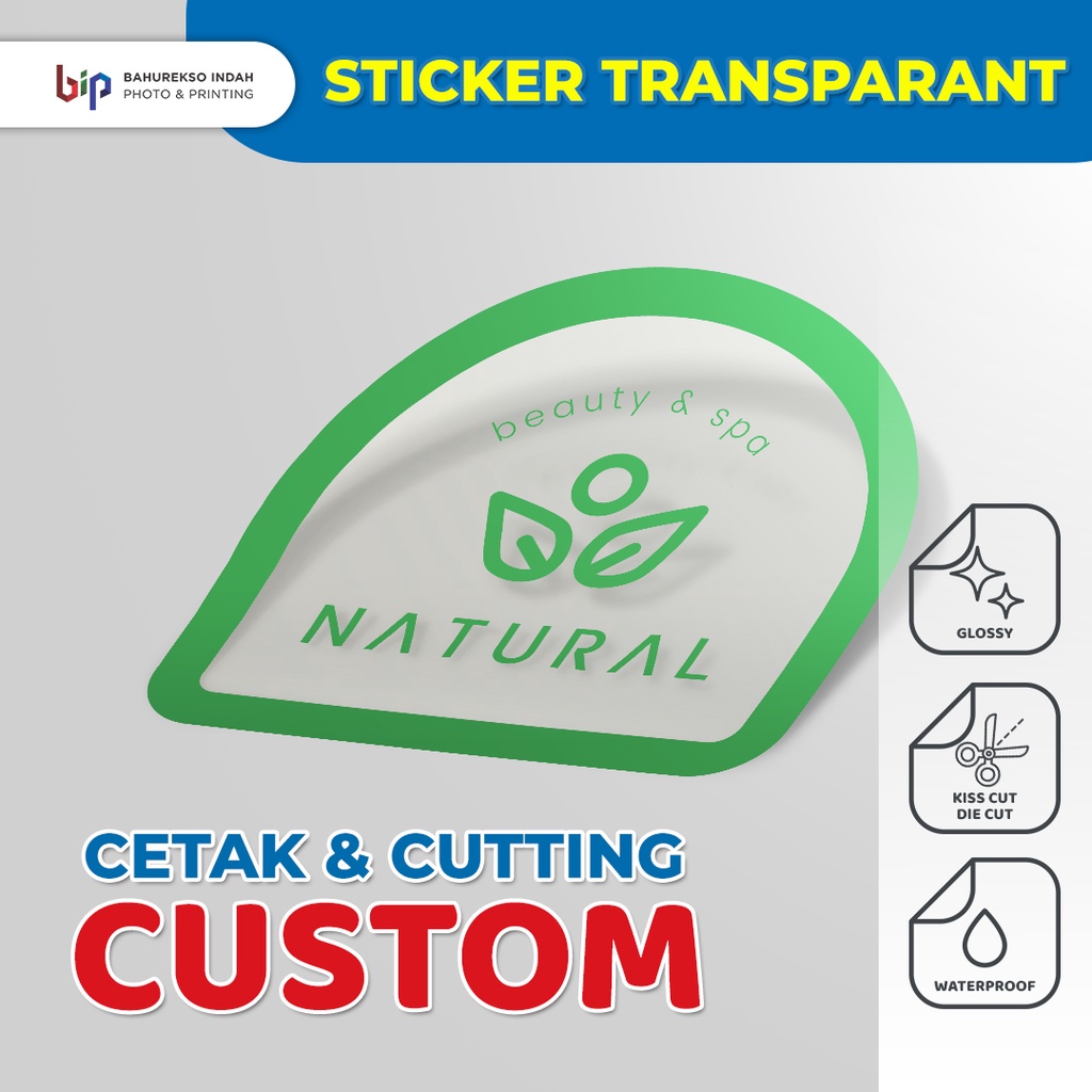 Jual Sticker Transparan / Cetak Stiker Label Kemasan / Label Usaha ...