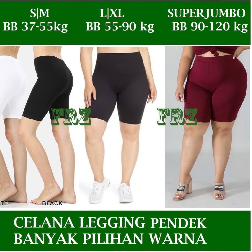Jual Celana Shot Legging Pendek Strit Wanita JUMBO dan Semua Ukuran ...