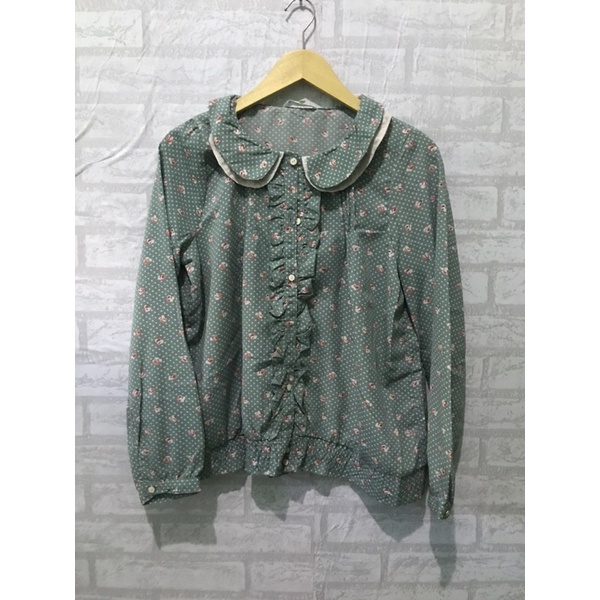 Jual preloved second thrift baju kemeja blouse wanita murah | Shopee ...