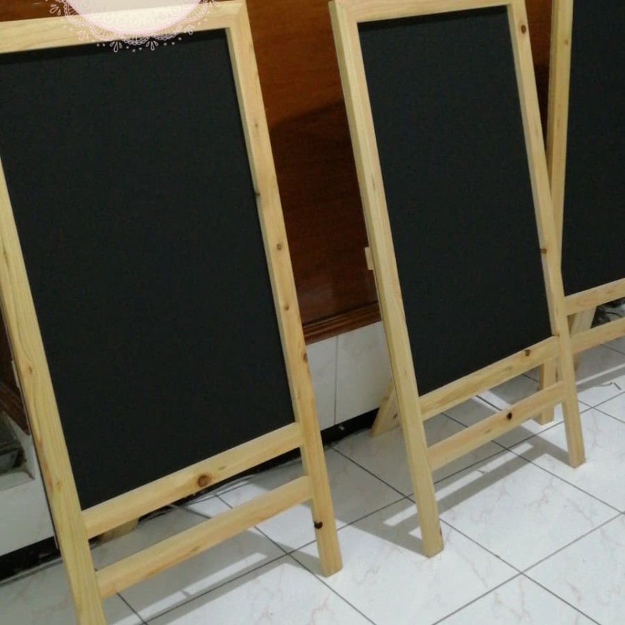 Jual Papan Menu Kafe Warkop Resto Jati Belanda Chalkboard Papan Tulis ...