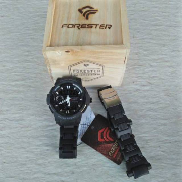Jual JAM TANGAN DIGITAL ANALOG FORESTER JTF 1015 BLACK - JAM FORESTER ...