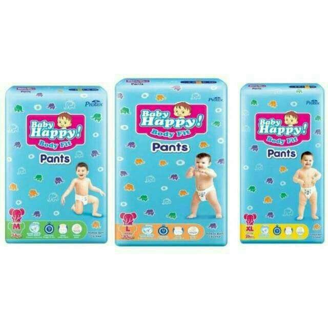 Jual Baby Happy Body Fit Pants S38/M32 / L28 / XL26 / XXL24 Popok Bayi Tipe Celana | Shopee ...
