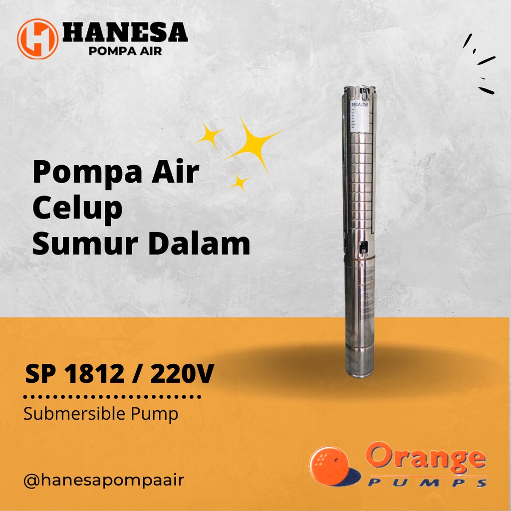 Jual Orange Pump SP 1812 (Motor Franklin) / 220V Pompa Celup Sumur ...