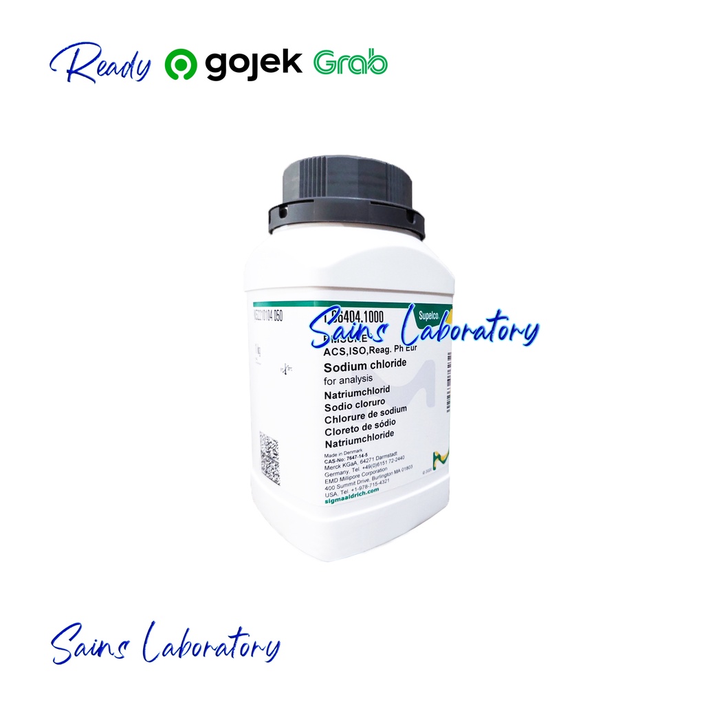 Jual Natrium Klorida Analis Garam Sodium Chloride NaCl 1 Kg Merck Pro Analysis | Shopee Indonesia