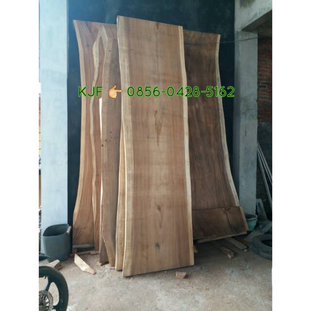 Jual Papan trembesi bahan meja model meja trembesi alami lebar 50-120 ...