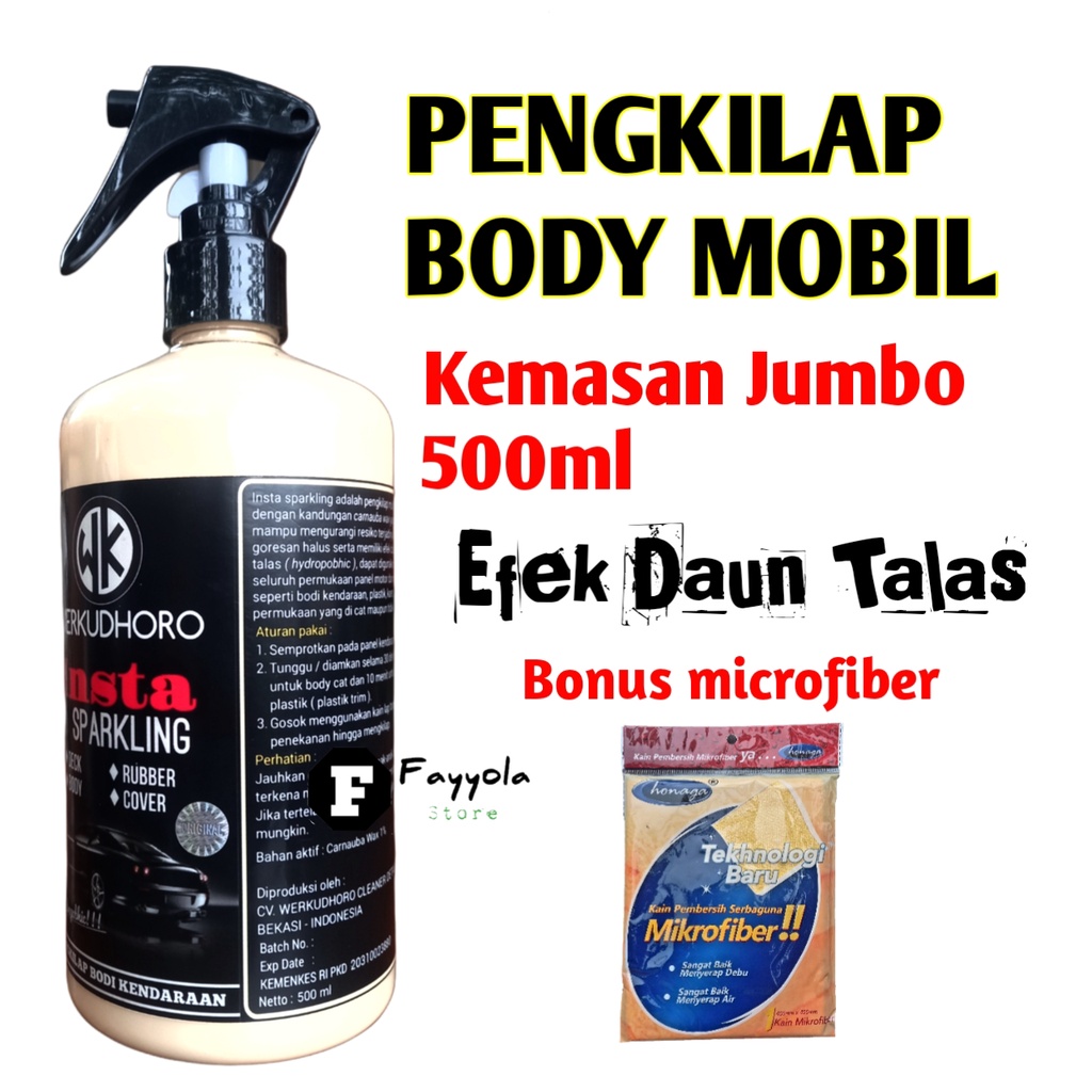 Jual Pengkilap Body Mobil 500ml Free Microfiber / Pengkilat Cat Body ...