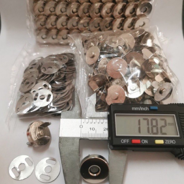 Jual kancing magnet tas 18mm / kancing magnet 1,8cm nikel / 100pcs ...